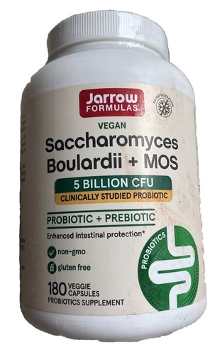 Jarrow Formulas Saccharomyces Boulardii Pre Probiotics + MOS 180 Veggie ...