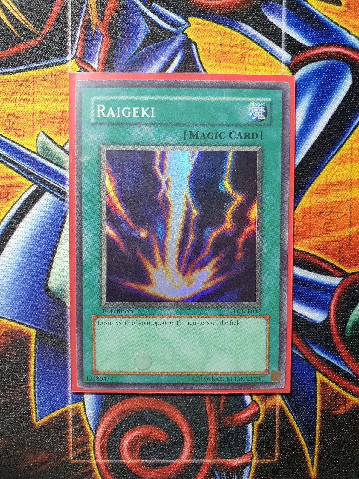Yu-Gi-Oh Raigeki LOB E042 1st Edition Super Rare Collectors card ...