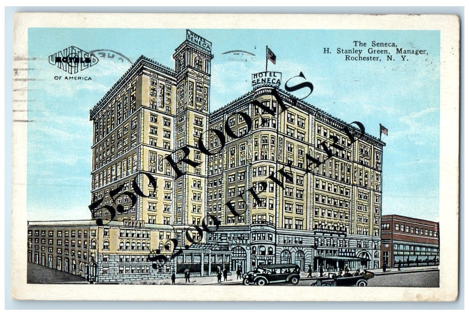 1926 The Seneca H. Stanley Green Manager Roadside Rochester New York ...