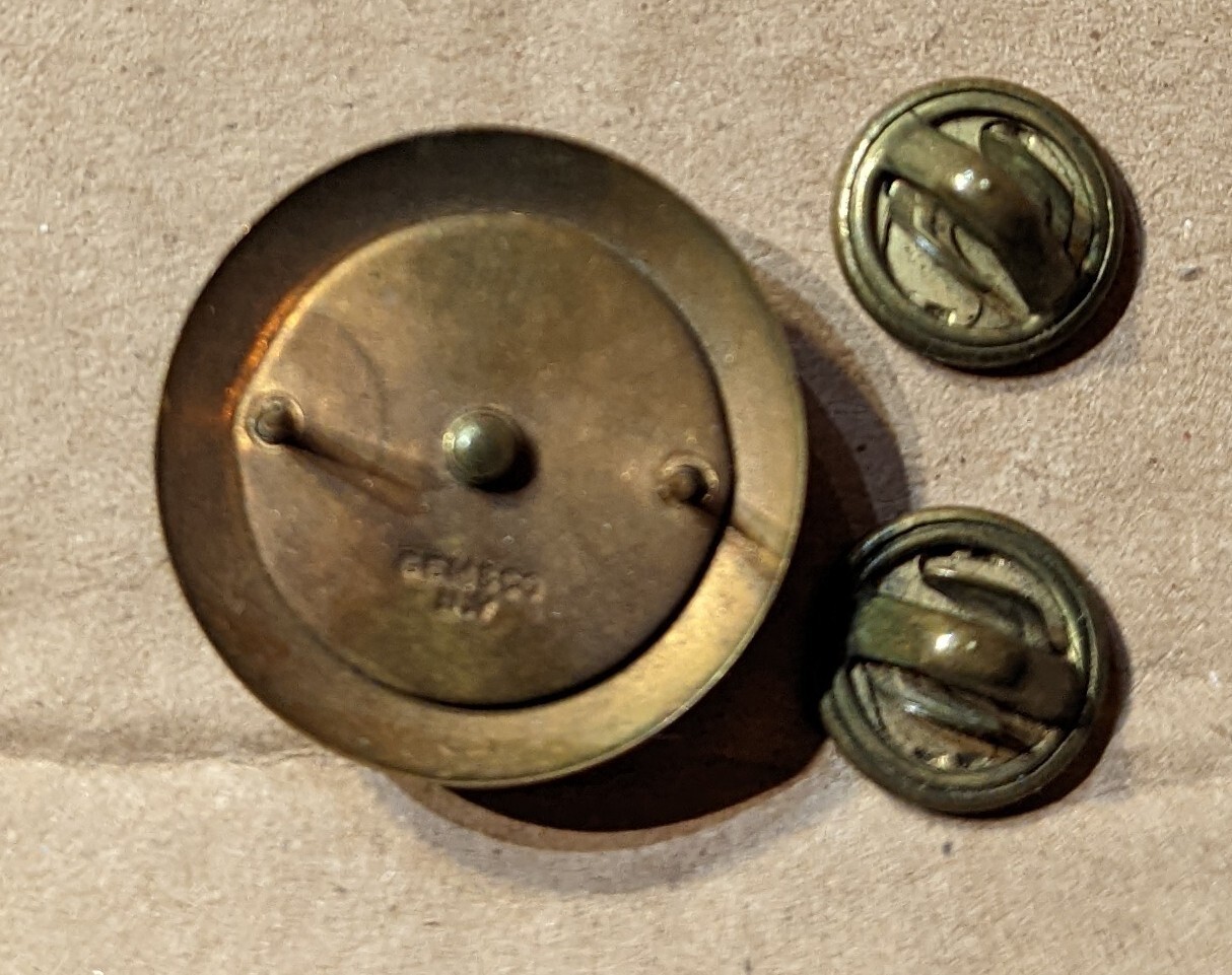 Vintage U.S. Army Corps of Engineers Uniform Brass Button pushpin back ...