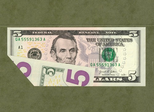 FOLD OVER ERROR $5 FIVE DOLLAR BILL 2021 NOT AN ERROR CUT FROM BEP ...