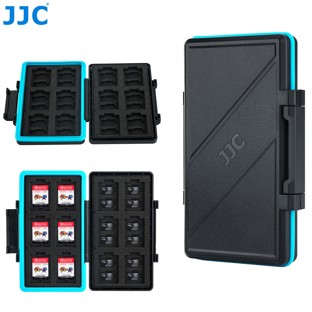 JJC Memory Card Case Storage for 12 Nintendo Switch Game Card + 24 ...