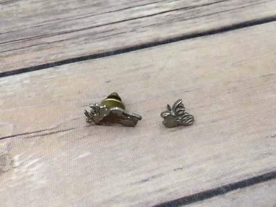 Lot of 2 Pewter Moose Pin and Enamel Elk Pin Souvenir | eBay