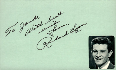Richard Lyon Signed Auto 3x5 Index Card Great Lover | eBay