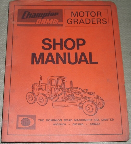 Champion D560 D562 D565T D600 D605T D680 D686 Niveleuse Service Shop ...