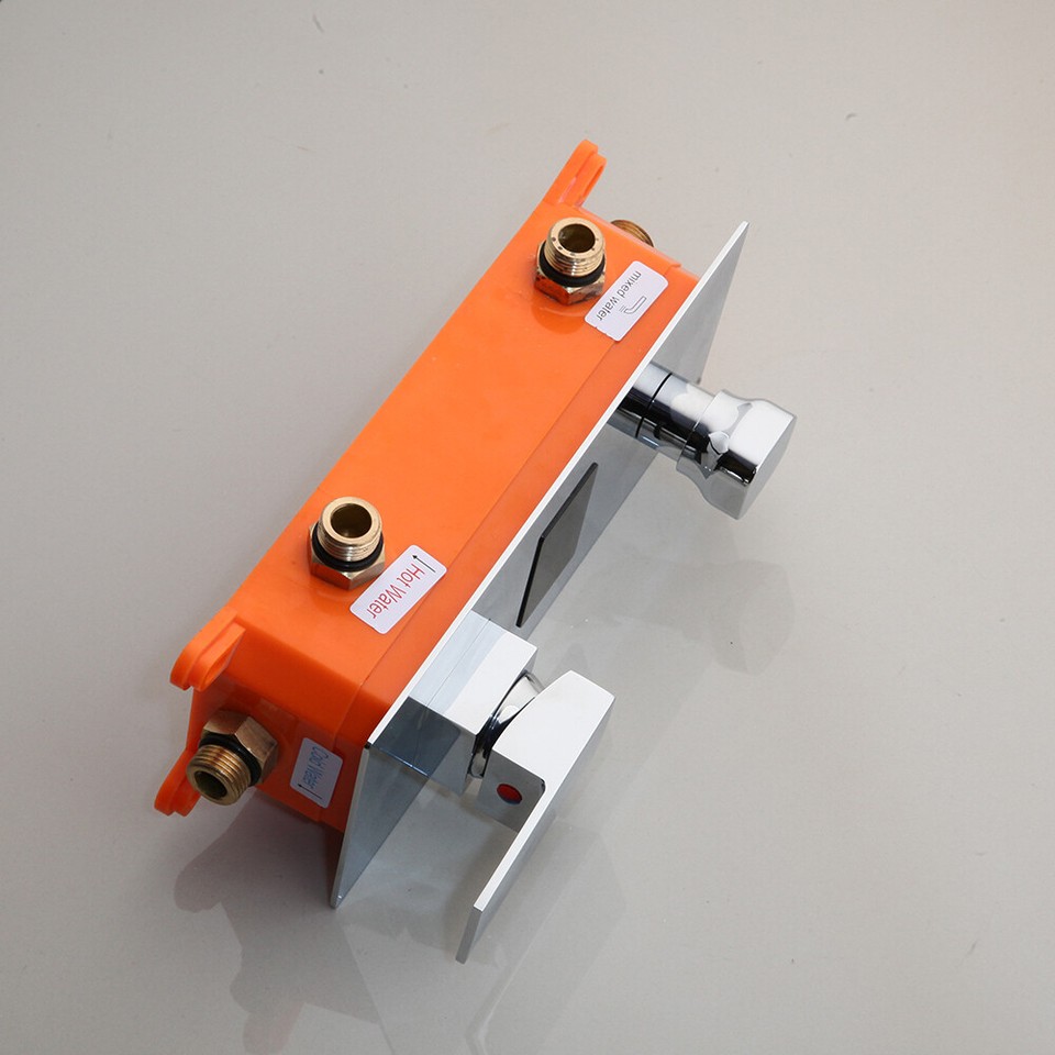 3-Way 10"LED Chrome Shower Set Tap With Hand Spray Taps Mixer Wall ...