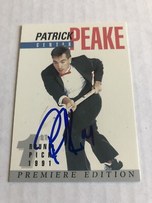 Pat Peake Signed 1991 Premiere Edition Card # 11 | eBay