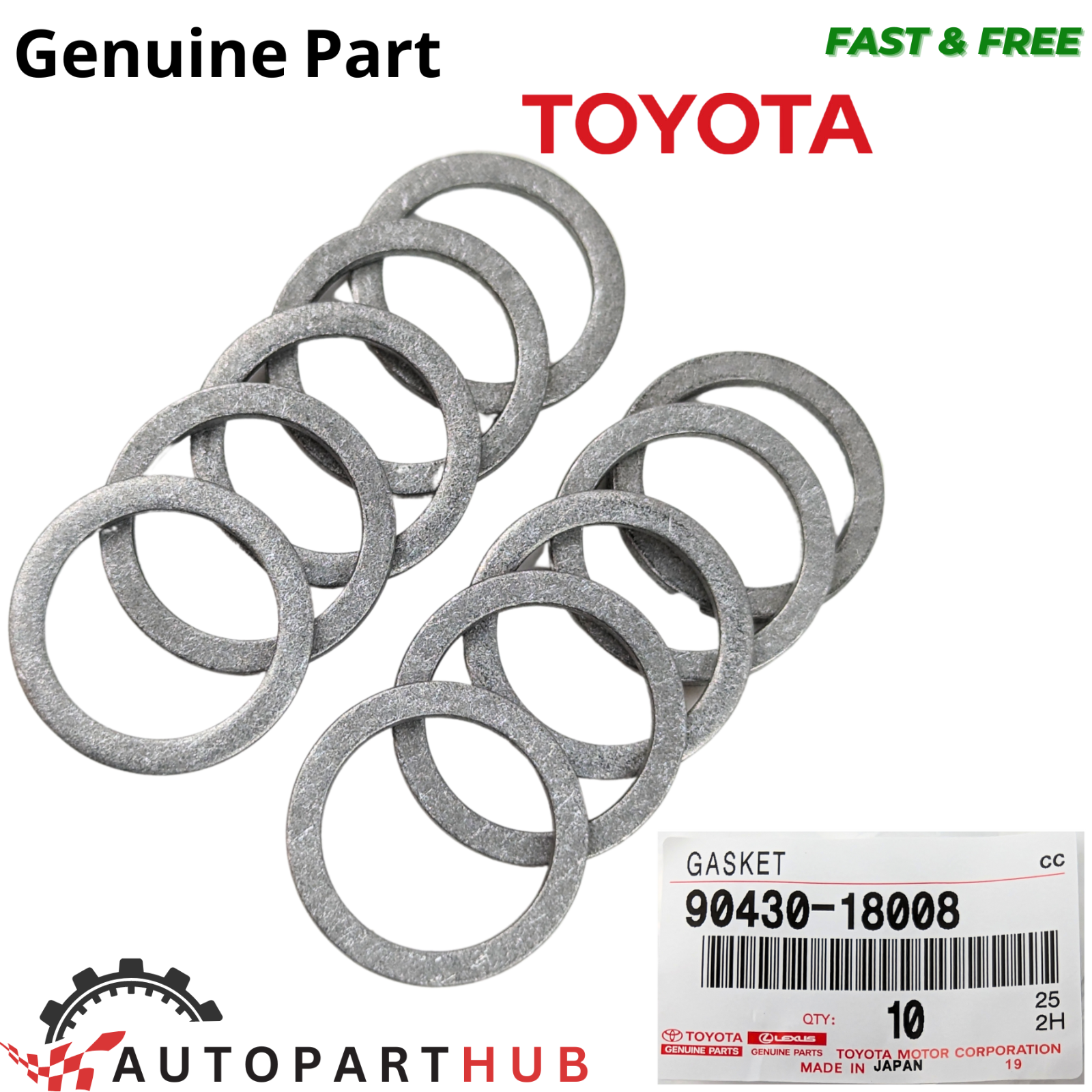 GENUINE TOYOTA LEXUS DRAIN PLUG GASKET TRANSMISSION CASE 90430-18008 ...