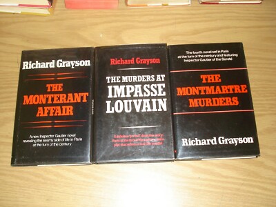 Richard Grayson lot of 3 hc/dj Inspector Gautier novels Paris | eBay
