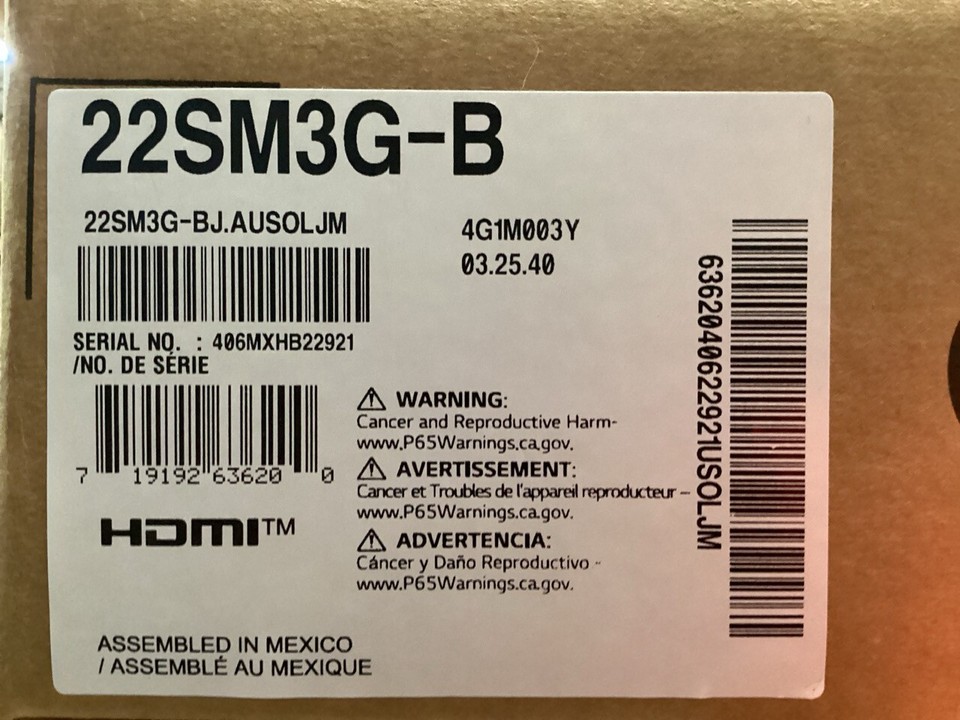 LG 22SM3G-B 22" Class Full HD Display - Pro:Idiom - IPS LED - WebOS ...