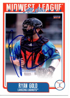 Ryan Gold 2019 Lansing Lugnuts Midwest League All Star Game Signed Card ...
