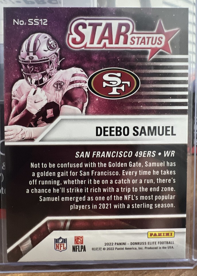 2022 Donruss Elite Deebo Samuel Star Status Pink #SS12 | eBay