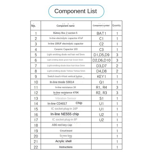 Electronic Lucky Wheel DIY Kit Shake LED Lottery Wheel Beginner's Fun ...