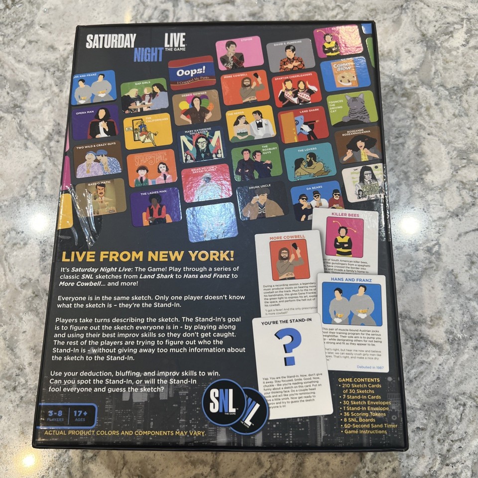 NBC Saturday Night Live SNL Comedy Cards Sketches Sealed Buffalo Games ...