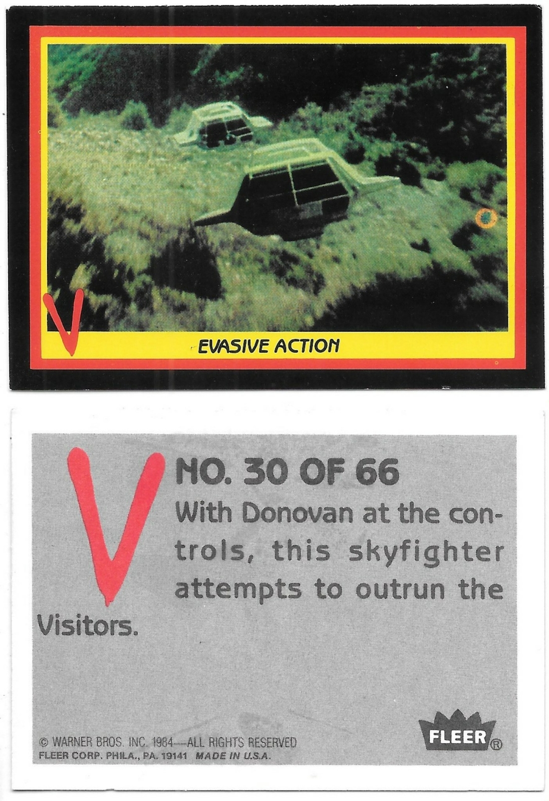 V Original TV Series Trading Cards HIGH GRADE 1984 FLEER YOU CHOOSE ...