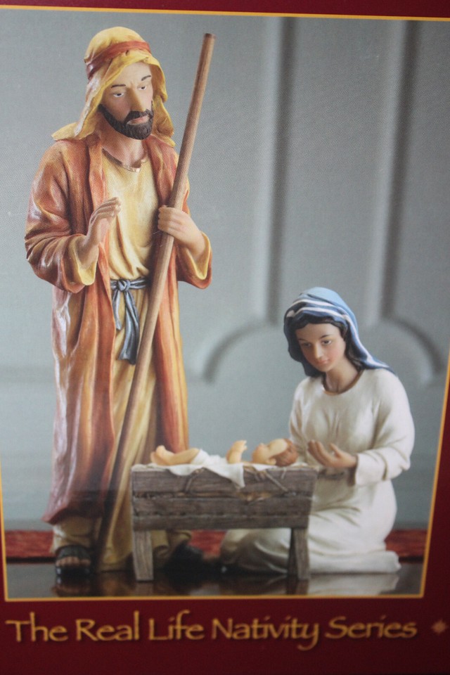 New Real Life Nativity Series,The Holy Family, 4pc Set: Jesus-Mary ...