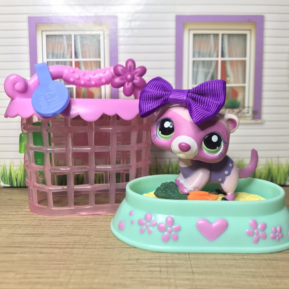1 Littlest pet shop purple ferret 1700 Lpso Started Pack lps | eBay
