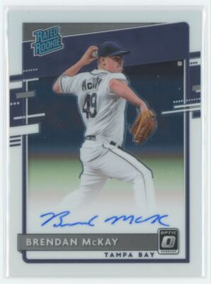 2020 Donruss Optic Rated Rookies Signatures Brendan McKay RC Auto Tampa ...
