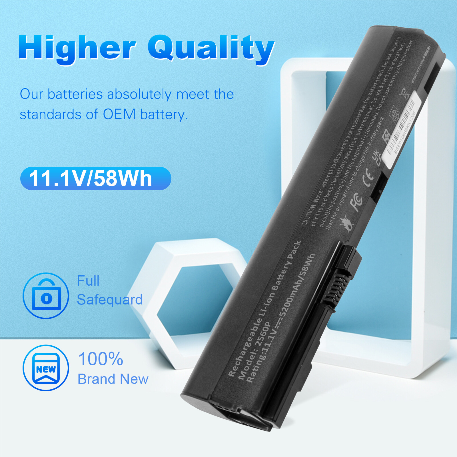 SX06XL Laptop Battery for HP Elitebook 2560p 2570p Serie 463309-241 ...