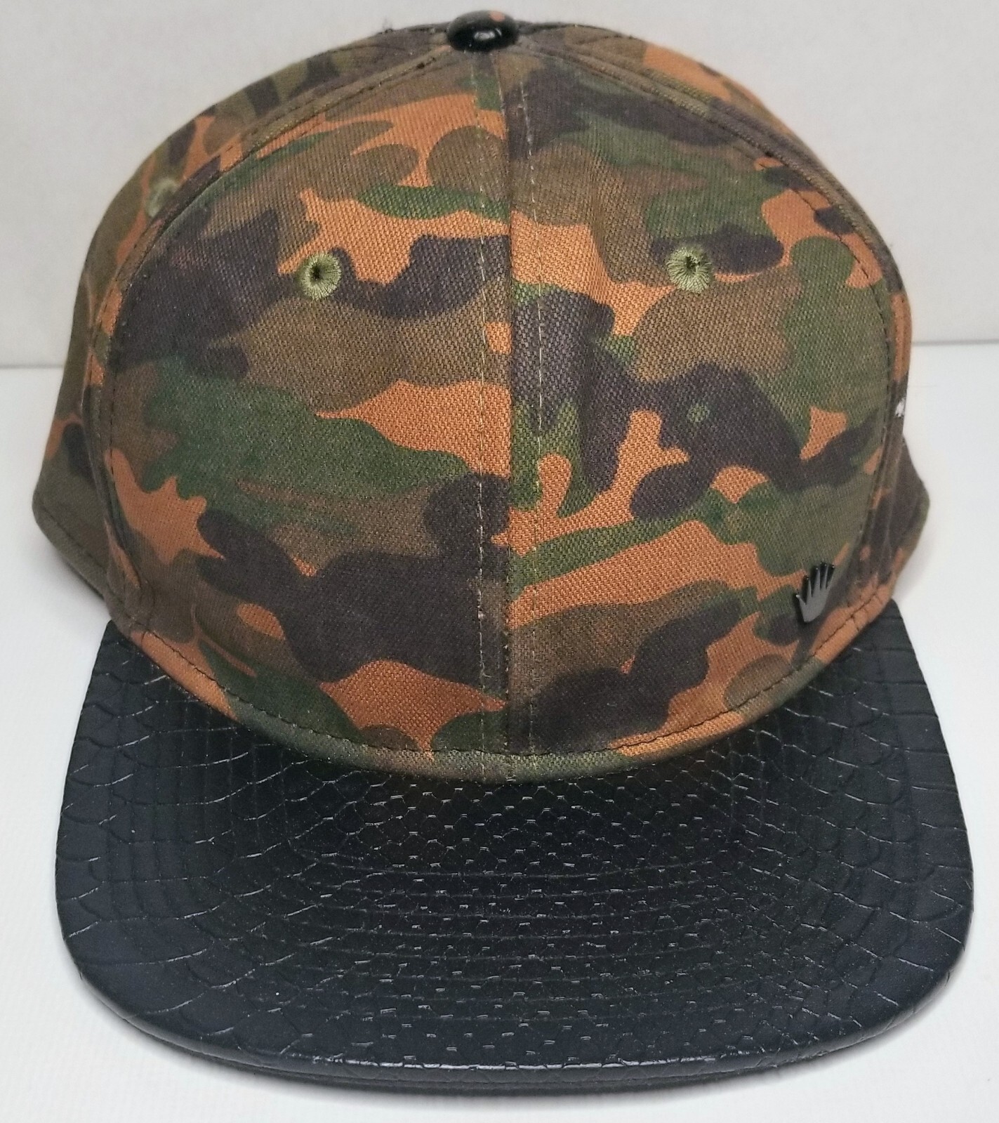 No Bad Ideas - Blank Camo Snapback Hat Cap with Leath… - Gem
