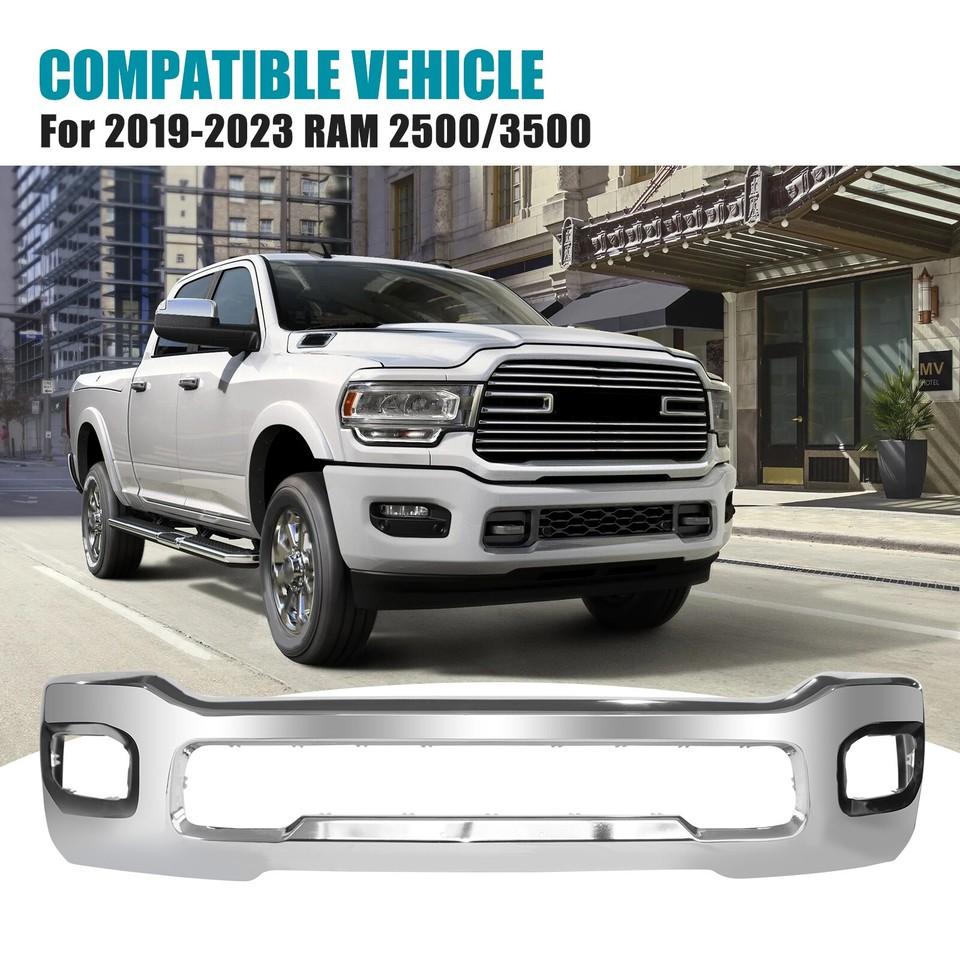 Chrome Steel Front Bumper Face Bar for 2019-2023 RAM 2500/3500 ...