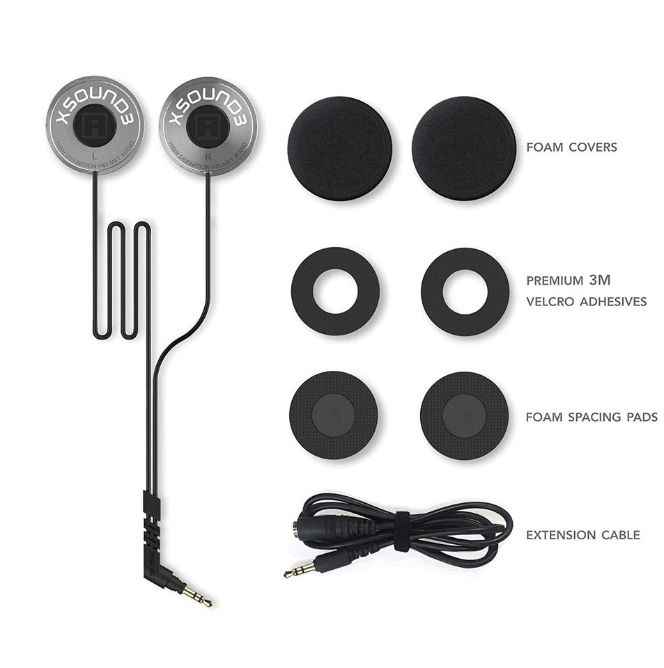 Premium Audio Motorcycle Helmet Speakers Work with Most Helmet Comms ...