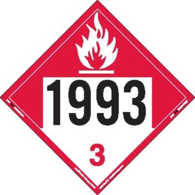Labelmaster ZRV91993 UN 1993 Combustible Liquid Hazmat Placard, Rigid ...