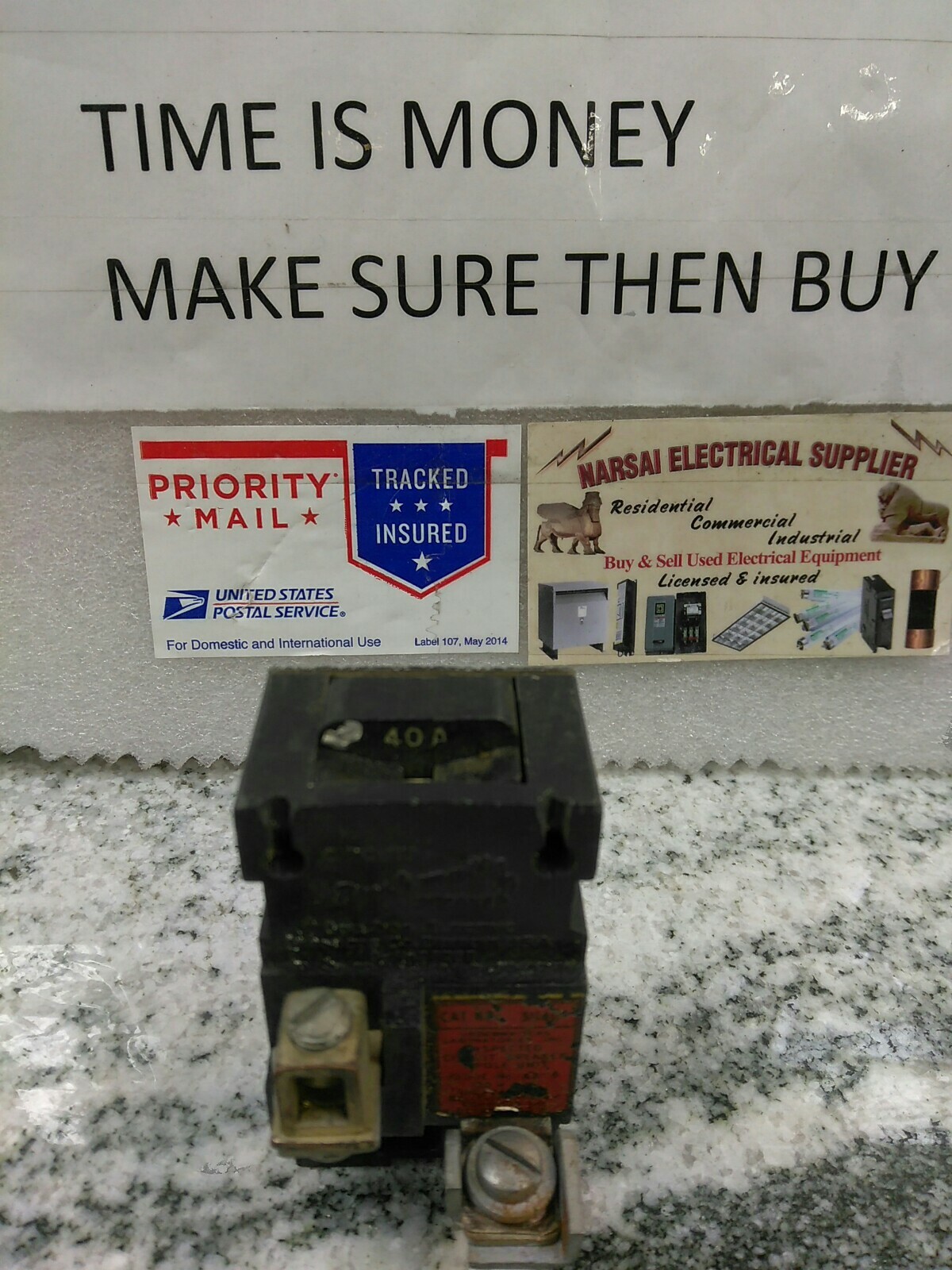 PUSHMATIC/ BULLDOG P140/11140 /40A/ 1 POLE/120-240V/ BREAKER/RED LABEL ...