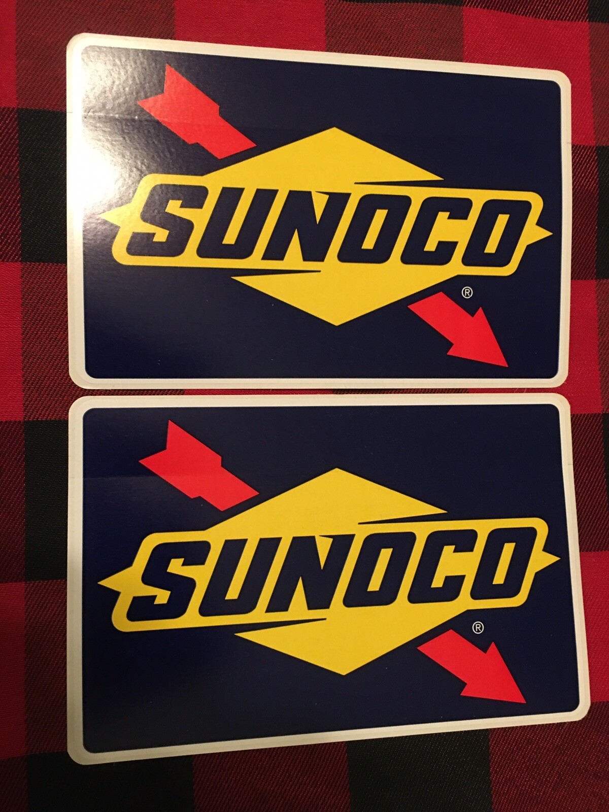 Lot 2 SUNOCO Original Vintage Racing Glossy Decal Sticker NASCAR *BEST ...