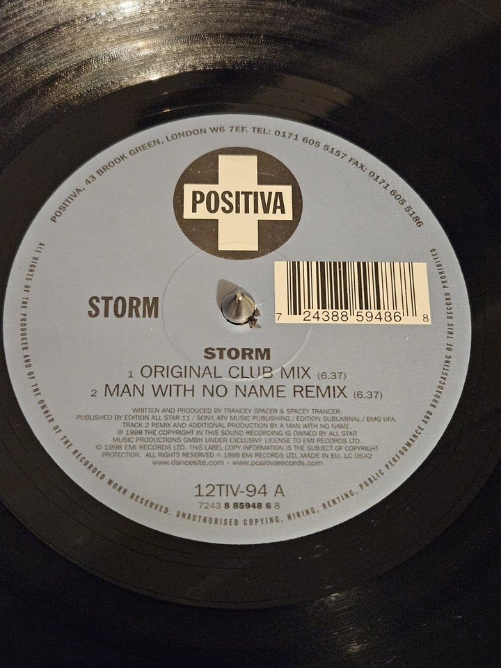 Storm Storm Positiva ‎– 12TIV-94, NM ‎ Old-skool Trance classic | eBay UK