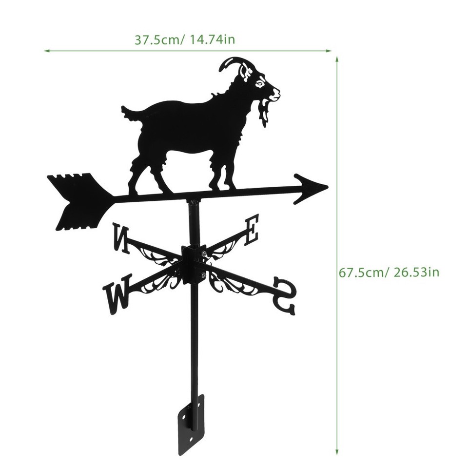 Weather Vane Wind Indicator Iron Metal for Garden Patio Yard Decor ...