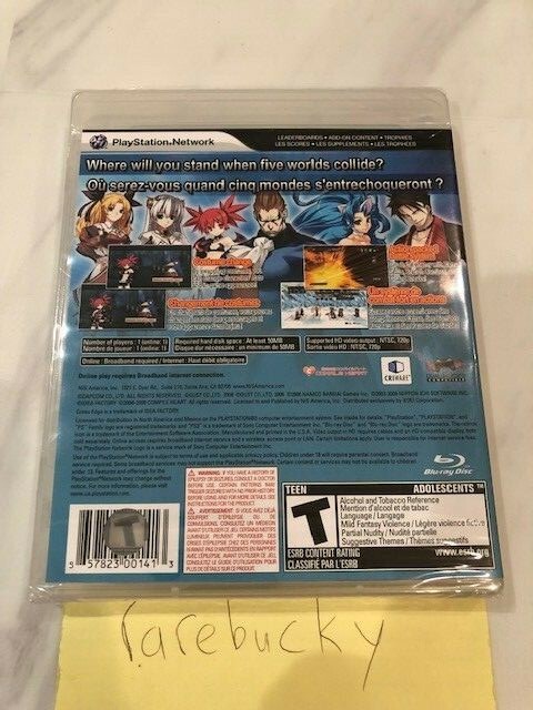 Cross Edge (Playstation 3 PS3) NEW SEALED Y-FOLD MINT, RARE NIS RPG ...