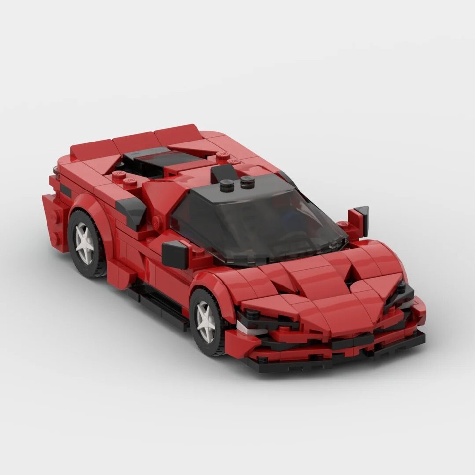 Brick Works Red Ferrari SF90 MOC LEGO Building Brick Toy Legos Sports ...
