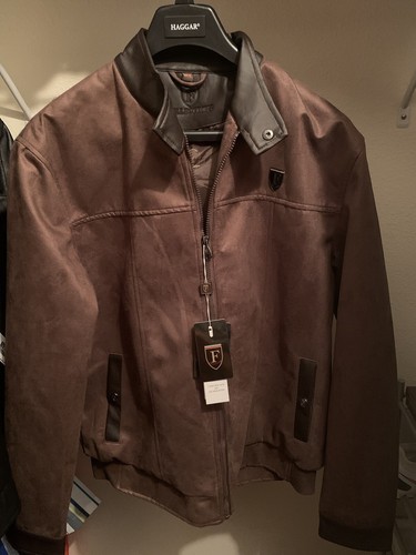 Brand New F Collection Italian Suede Leather Jacket Size XXL | eBay