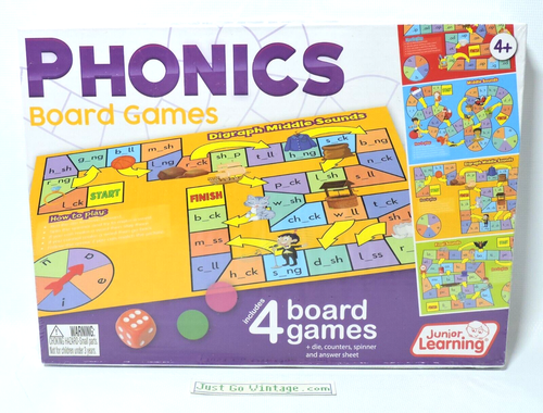 Phonics Board Games Set Ages 4+, Language Skills, Begin End Sounds, Pre ...