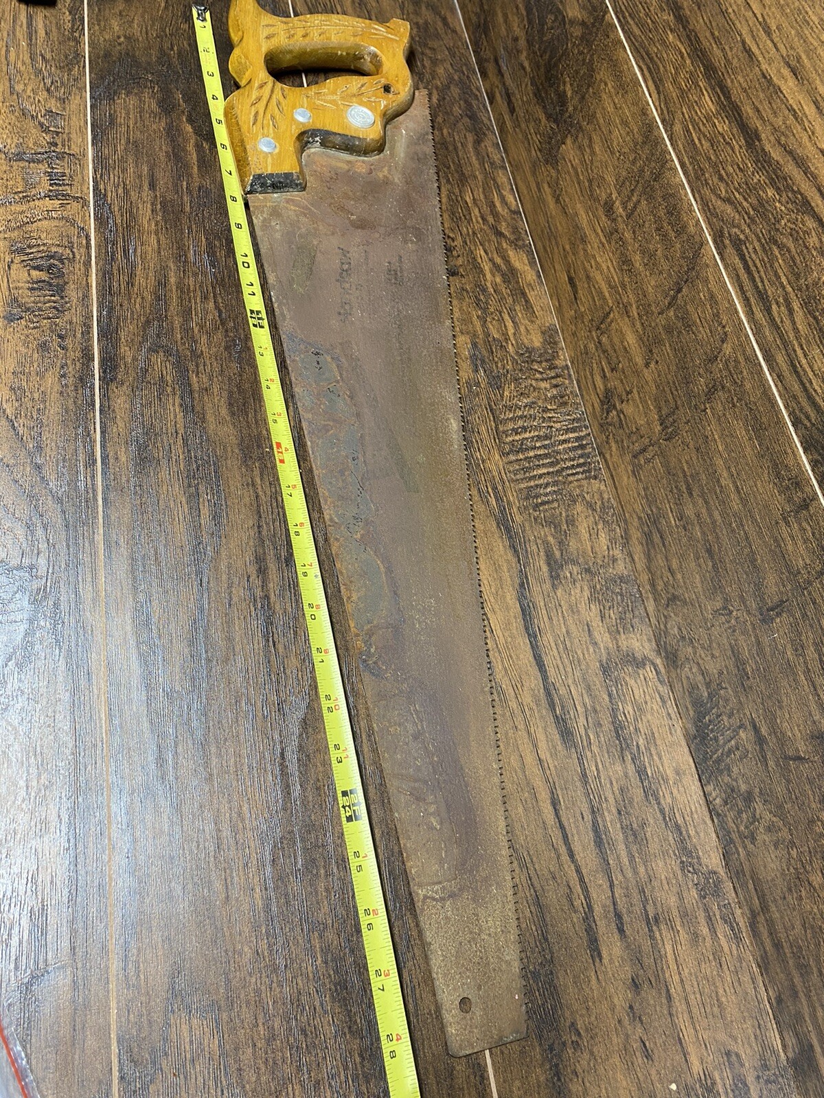 Vintage Disston & Sons Philadelphia 26" Hand Saw USA 11 TPI Carved ...