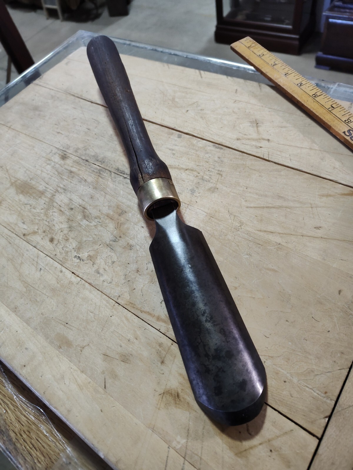 Antique Unmarked 2" Woodworking Gouge Chisel Millwright Lathe | eBay