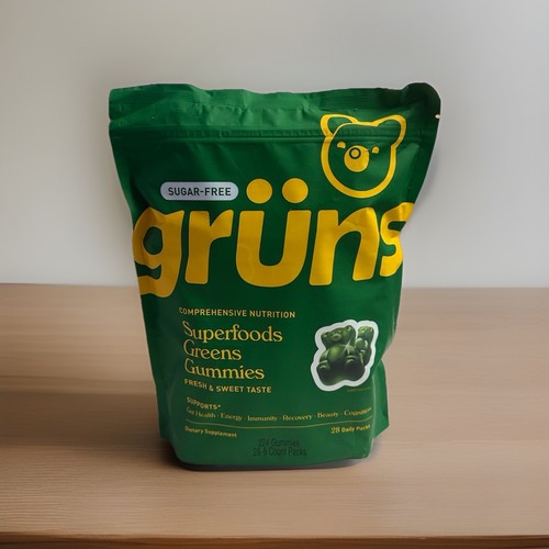 Gruns Daily Comprehensive Nutrition Gummies Sugar-Free 28 Packets Exp ...