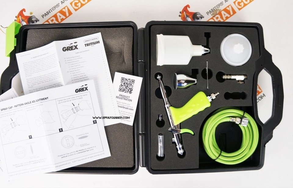 Grex Tritium.TG Gravity Feed Piston Trigger Micro Spray Gun Set 0.5mm ...