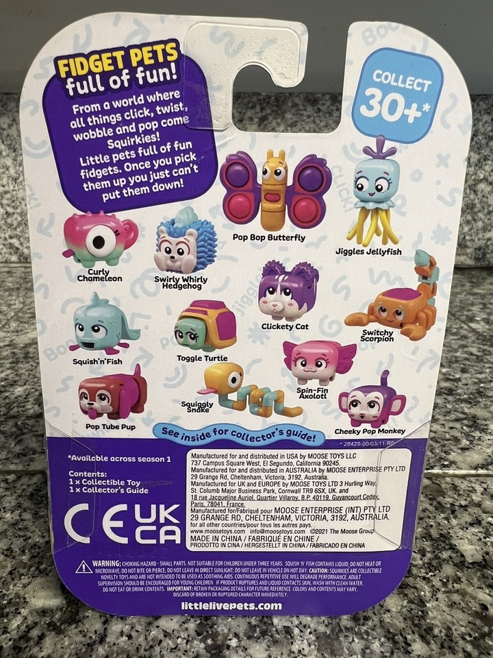 Little Live Pets SQUIRKIES Fidget Pets Clickety Cat Single Pack ...