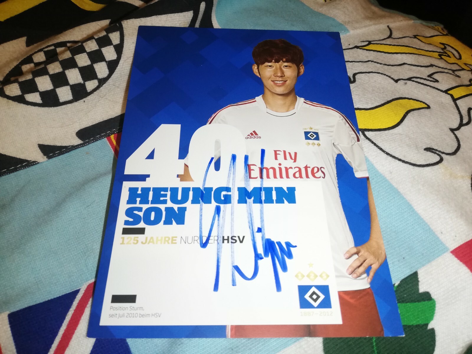 Heung min son hand Signed Hamburger SV autograph card south Korea | eBay