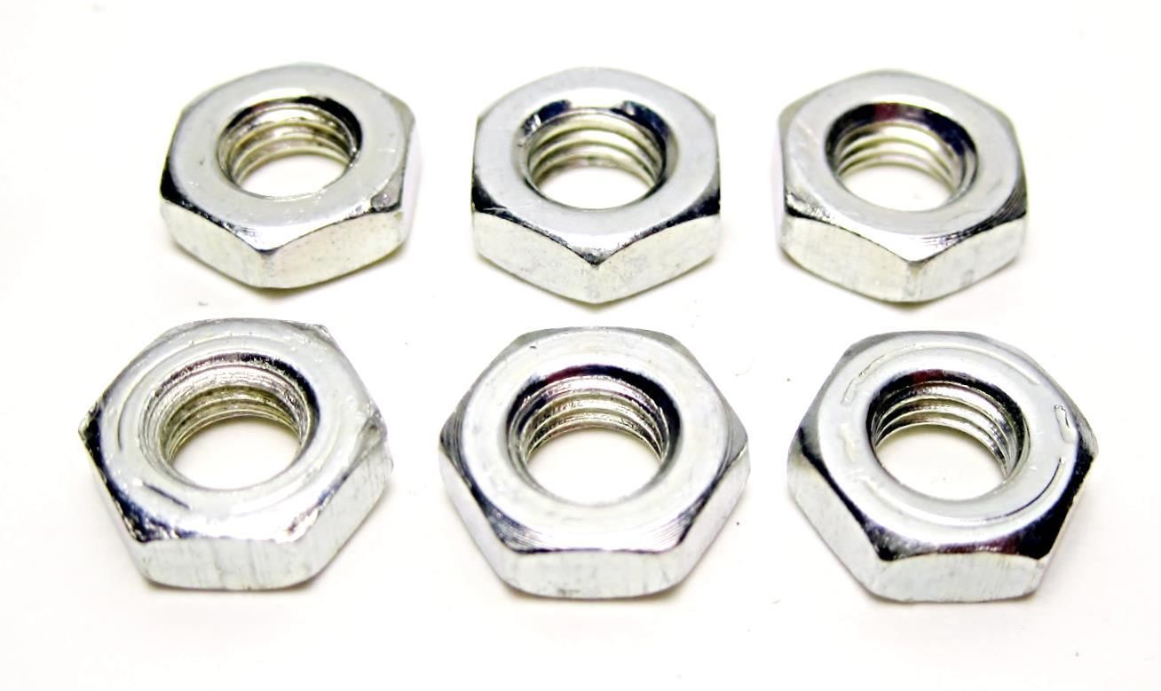 14-0401 set 6 nuts low profile nut Triumph BSA 1/4 x 28 thin locking ...