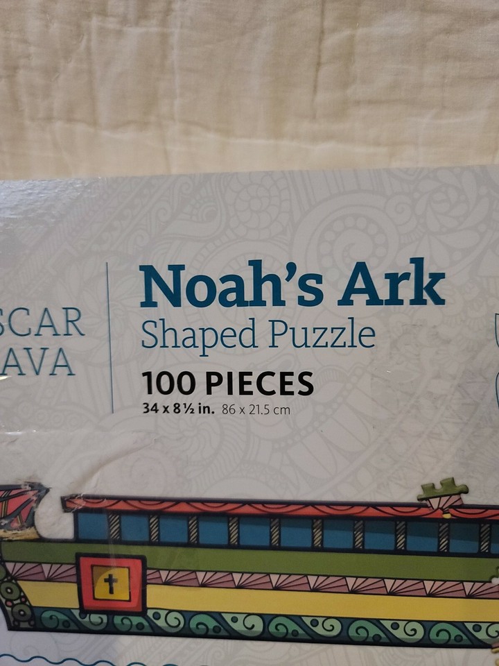 Noah's Ark shaped puzzle 100 pieces wood box 34 x 8" ark encounter ...