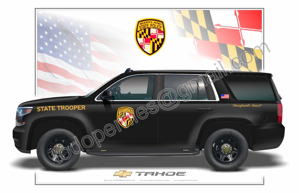 Maryland State Police Cars 1/18 Scale Maryland State Trooper Ford
