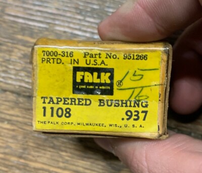 FALK 1108 TAPERED LOCK BUSHING 15/16" BORE NEW IN BOX | eBay