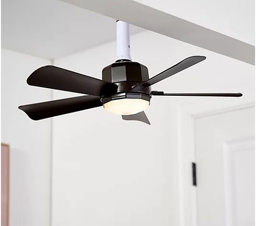 Cascade Pro 2-in-1 Socket 19" Ceiling Fan & LED Light - Brown V83060 | eBay