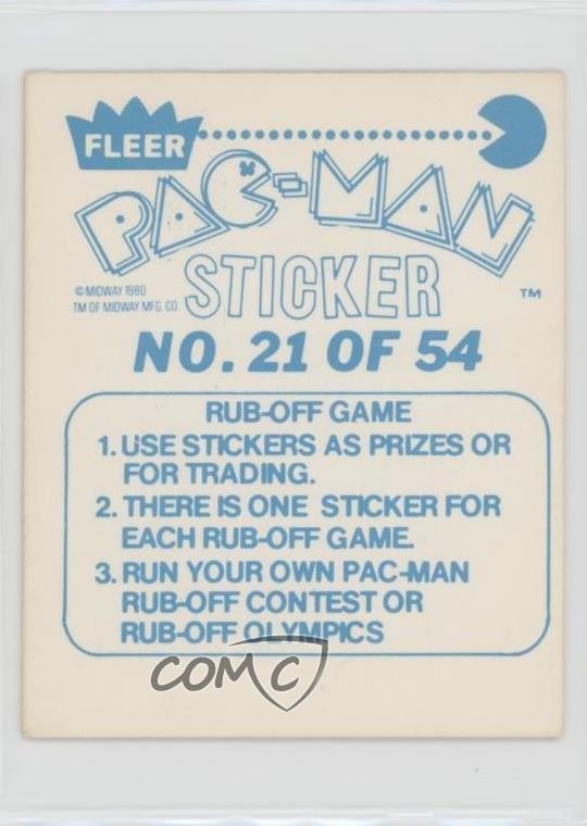1980 Fleer Pac-Man Stickers Pac-Man Repairman… (No Eyes) #21 0hm4 | eBay