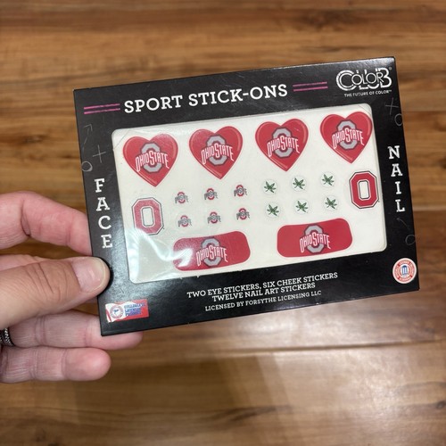 Ohio State Buckeyes Face and Nail Tattoos-Color Club College Sport ...