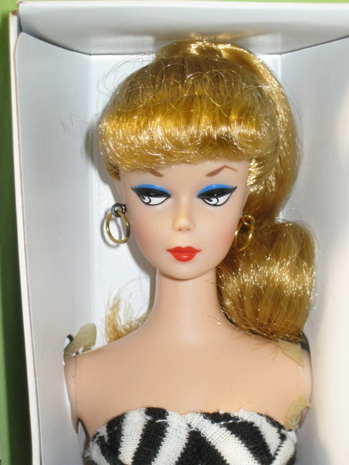 Vintage Barbie REPRO Reproduction NUMBER #1 Face BLOND PONYTAIL Doll ...