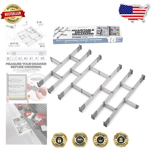 Multi-functional Aluminum Drawer Organizer for Utensils - 18 ...